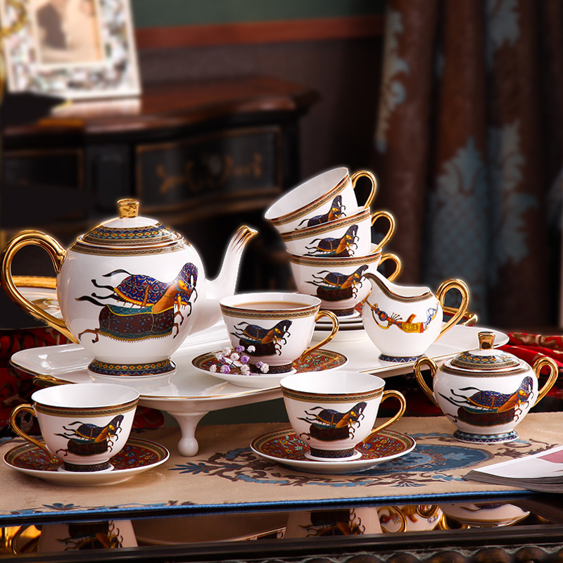 European bone china afternoon tea set – Laerrysusan Cup Store